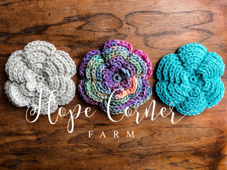 Large Crochet Flower Pattern - Hope Corner Farm
