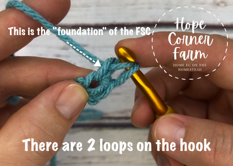 How to Foundation Single Crochet - Hope Corner Farm