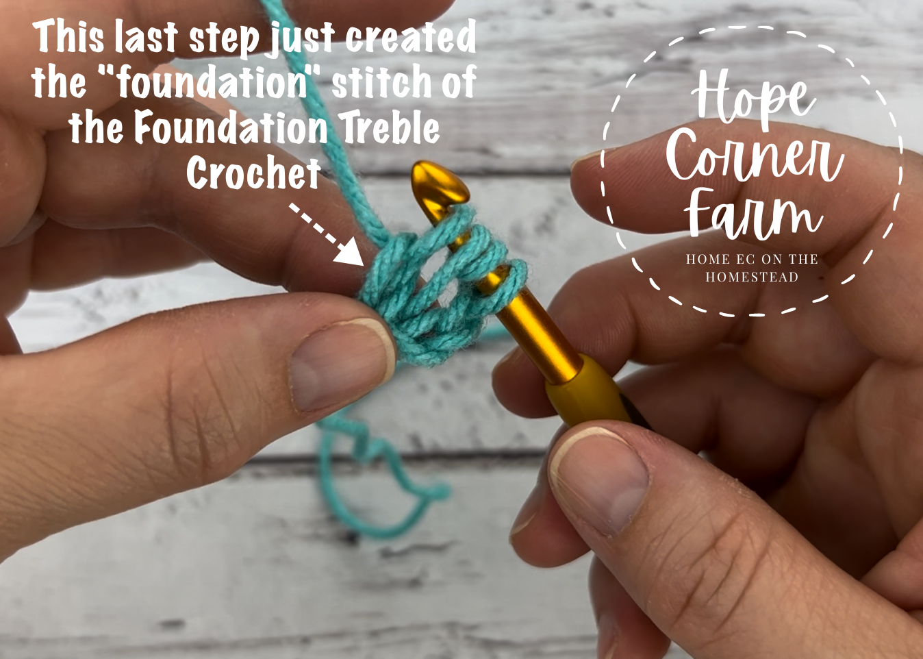 How to Foundation Treble Crochet - Hope Corner Farm