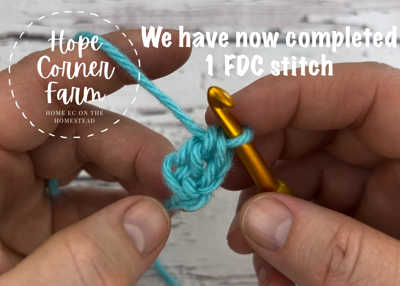 How to Foundation Double Crochet Stitch - Hope Corner Farm