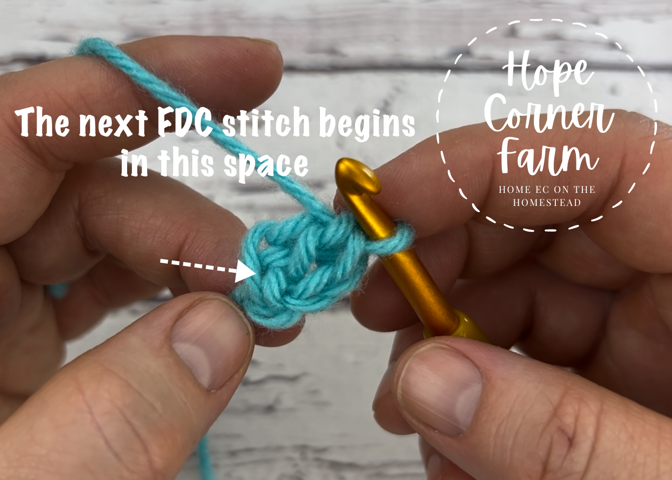 How to Foundation Double Crochet Stitch - Hope Corner Farm