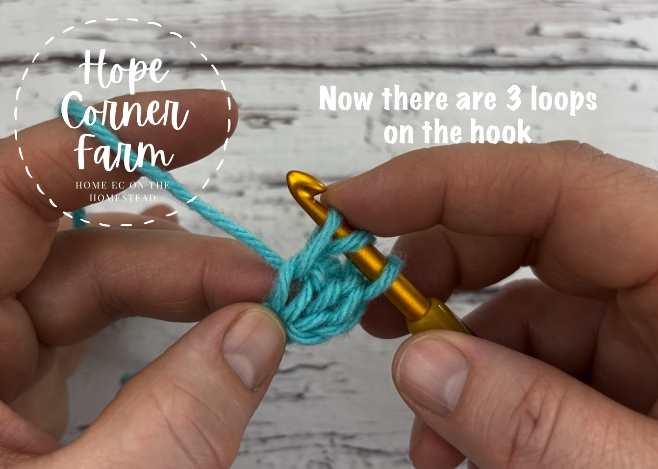 How to Foundation Double Crochet Stitch - Hope Corner Farm