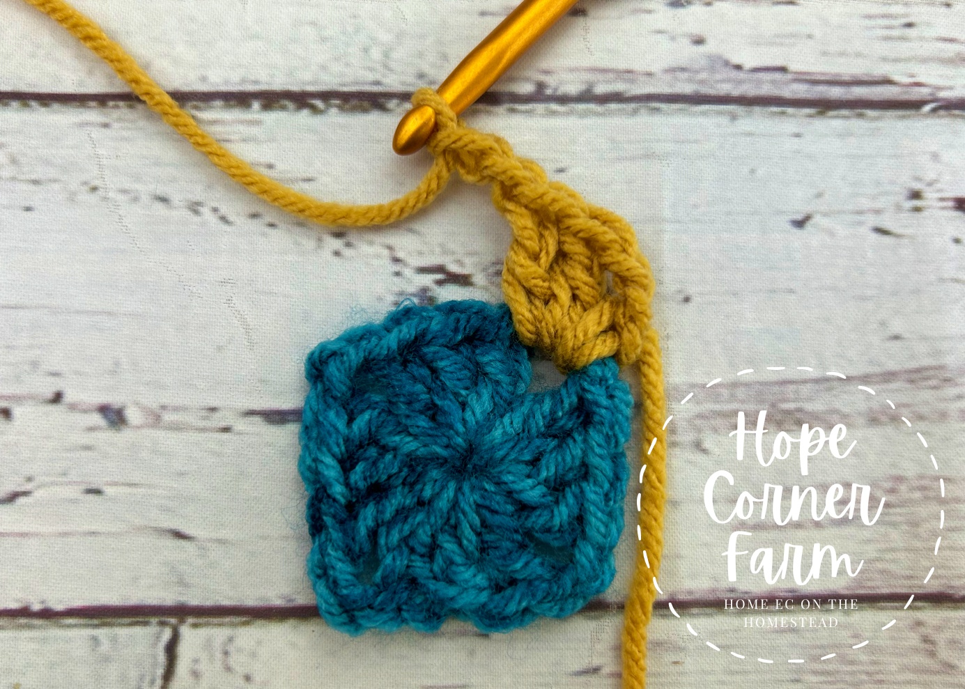 How to Crochet a Granny Square for Beginners - Hope Corner Farm