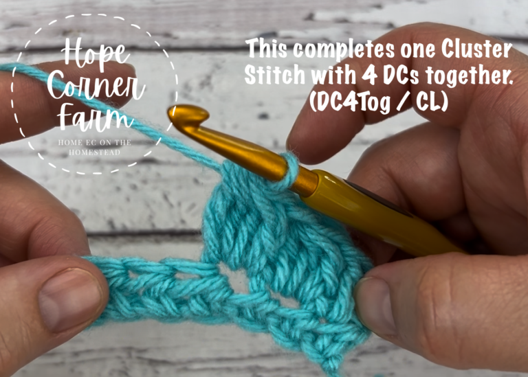 How to Crochet the Cluster Stitch - Hope Corner Farm