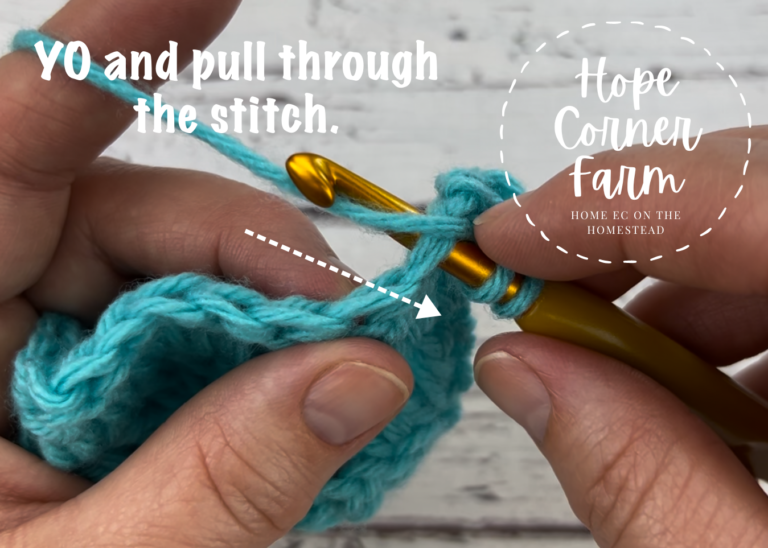 How to Double Crochet Two Together (DC2Tog) - Hope Corner Farm