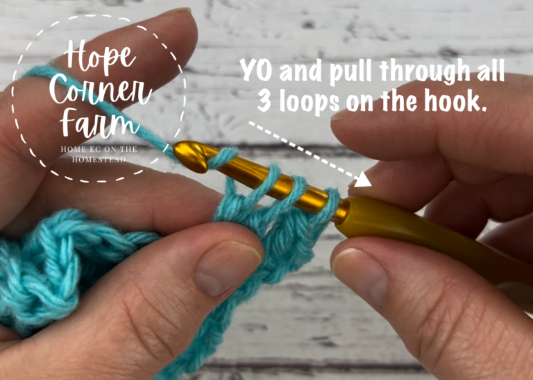 How to Double Crochet Two Together (DC2Tog) - Hope Corner Farm