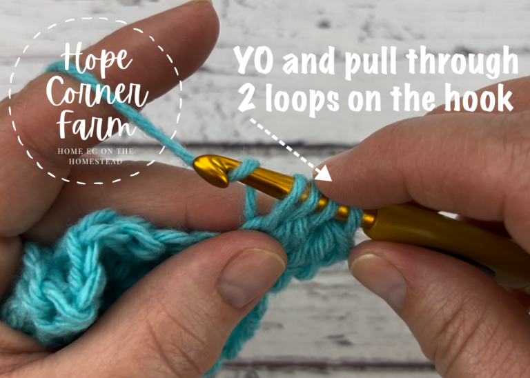 How to Double Crochet Two Together (DC2Tog) - Hope Corner Farm