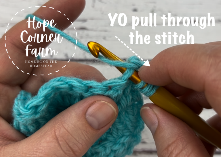 How to Double Crochet Two Together (DC2Tog) - Hope Corner Farm