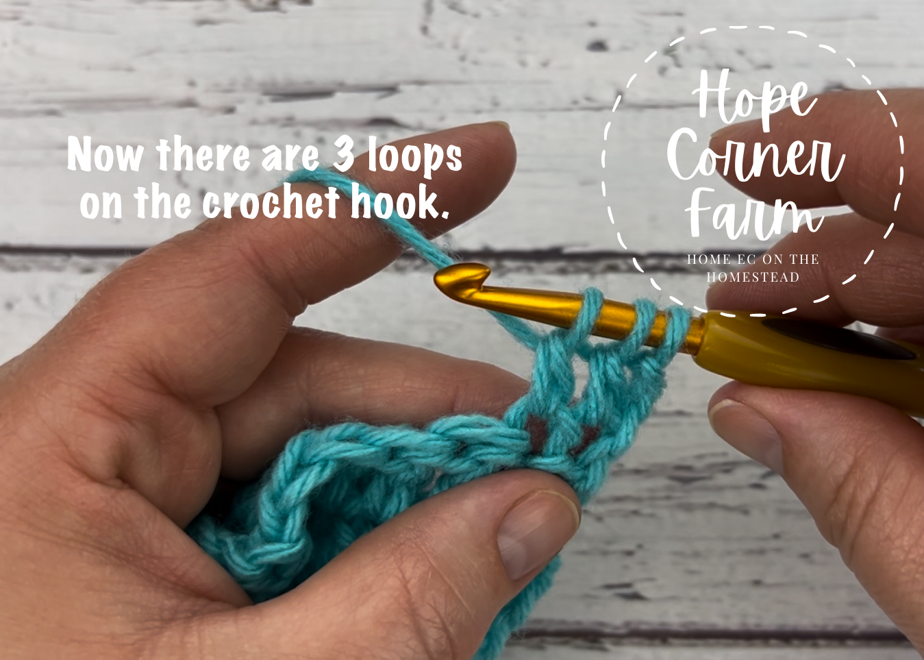 How to Double Crochet Two Together (DC2Tog) - Hope Corner Farm