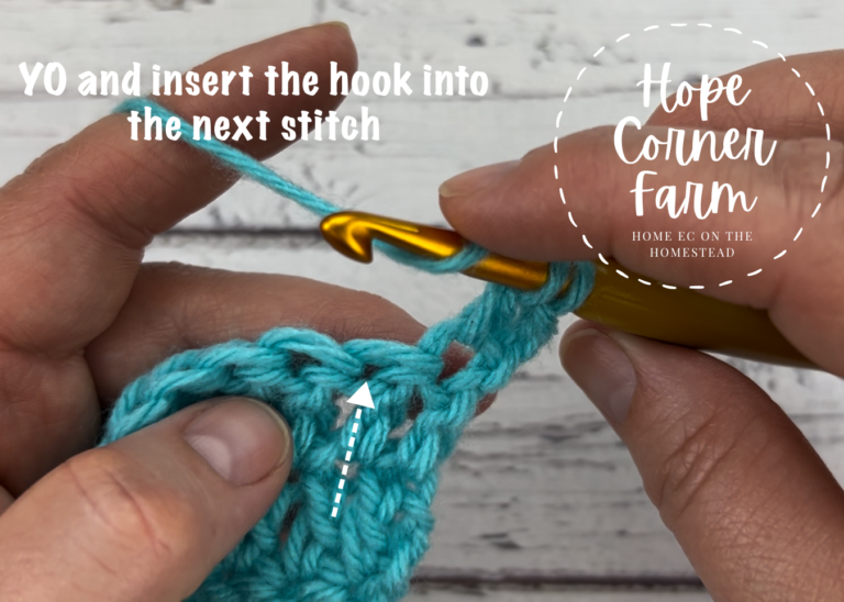 How to Double Crochet Two Together (DC2Tog) - Hope Corner Farm