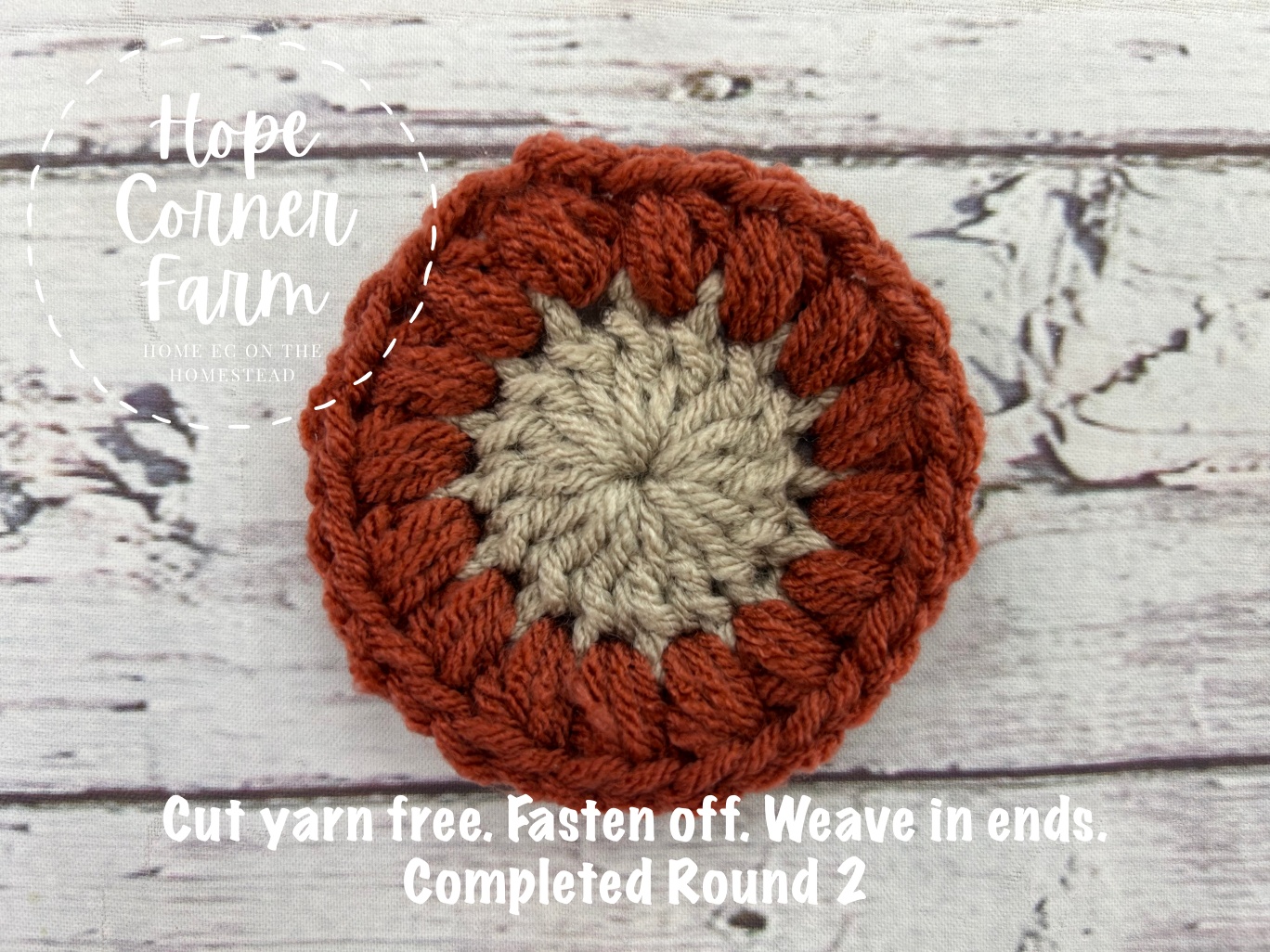 How to Crochet a Sunflower Granny Square - Hope Corner Farm