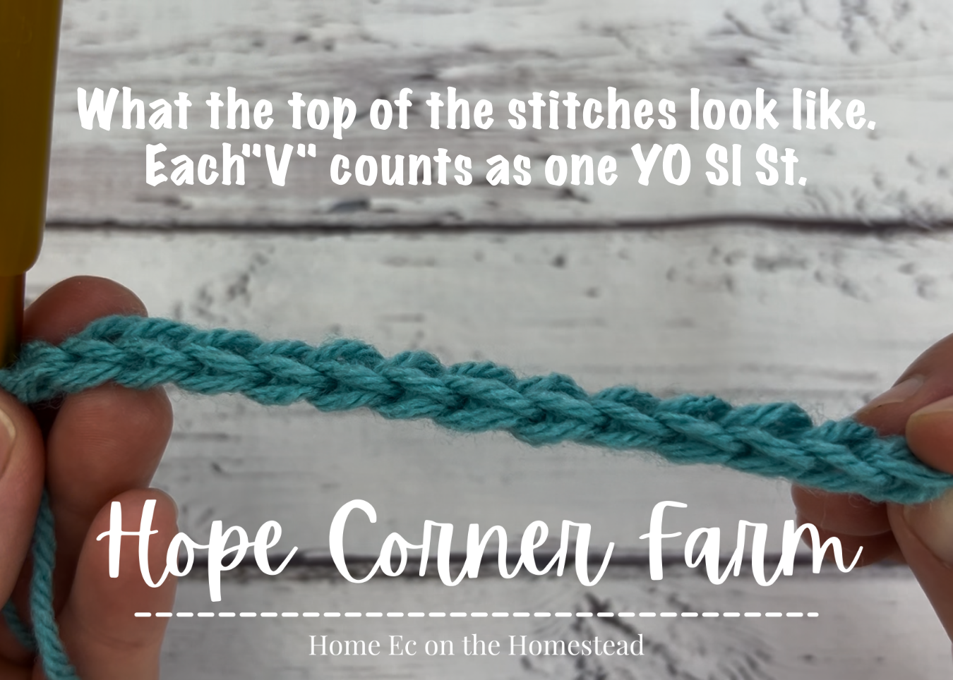 How to Yarn Over Slip Stitch in Crochet - Hope Corner Farm