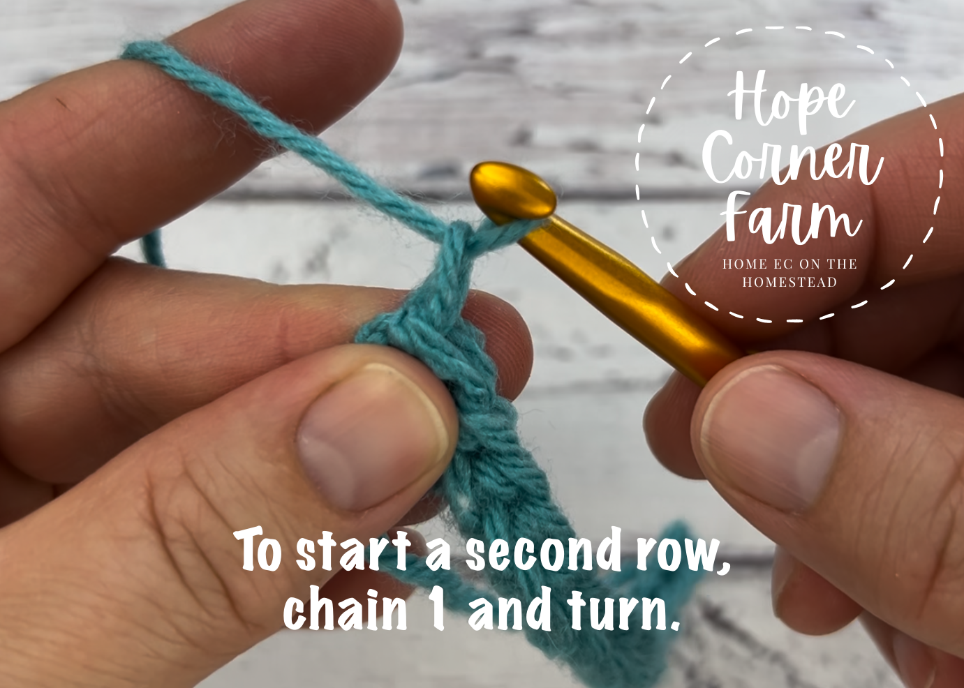 How to Yarn Over Slip Stitch in Crochet - Hope Corner Farm