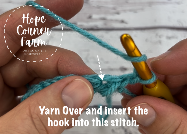 How to Yarn Over Slip Stitch in Crochet - Hope Corner Farm