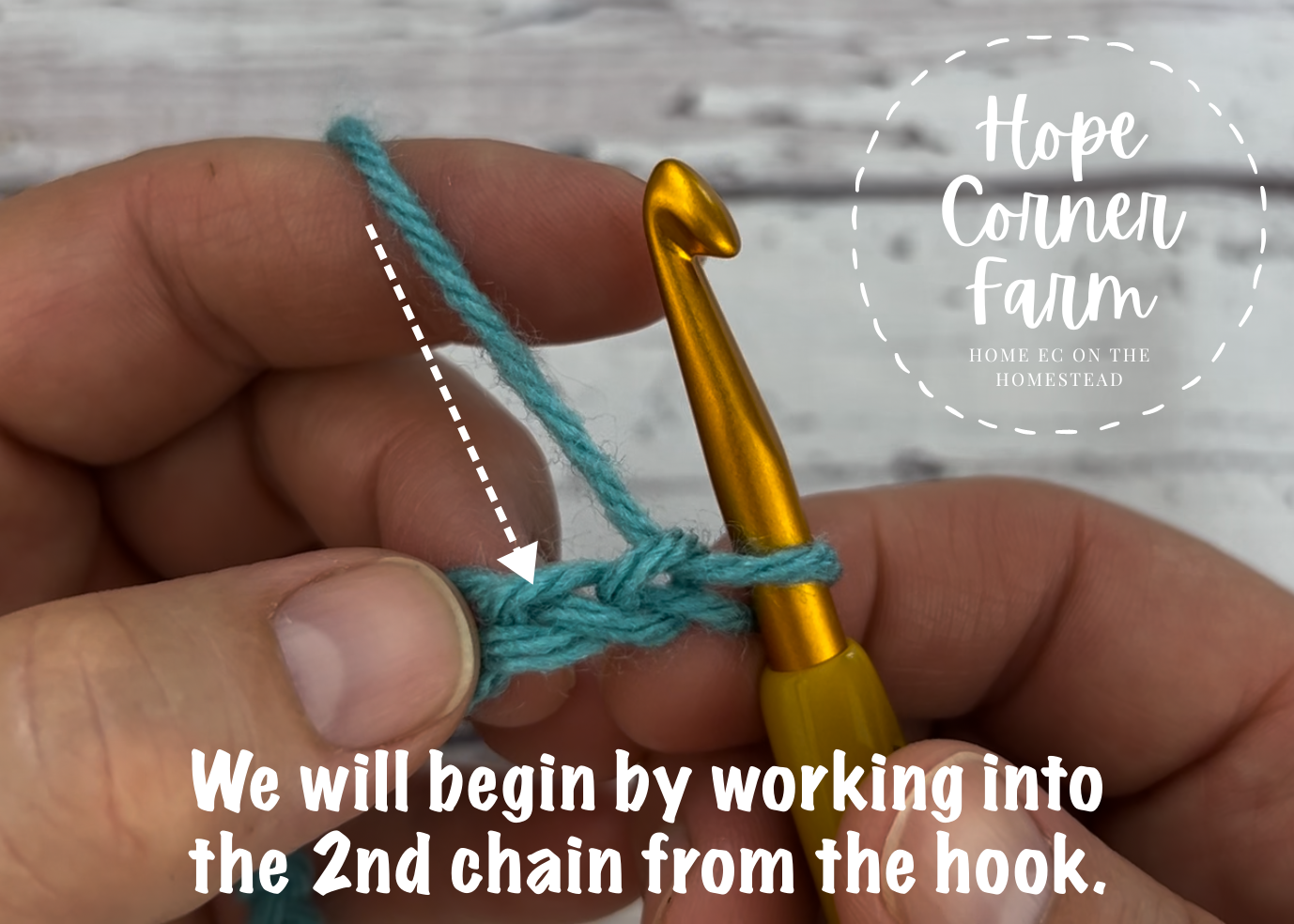 How to Yarn Over Slip Stitch in Crochet - Hope Corner Farm