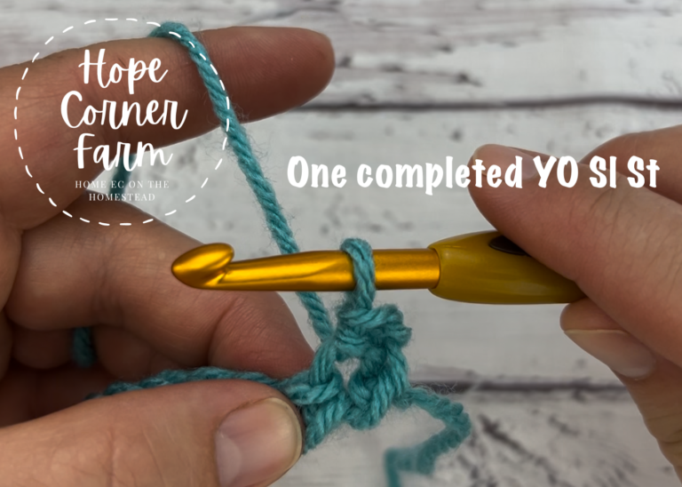 How to Yarn Over Slip Stitch in Crochet - Hope Corner Farm