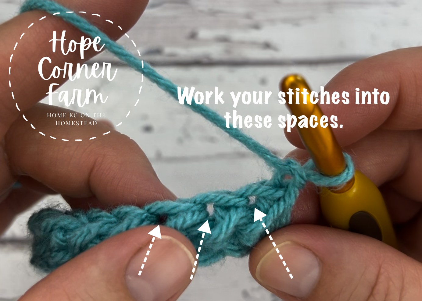 How to Yarn Over Slip Stitch in Crochet - Hope Corner Farm