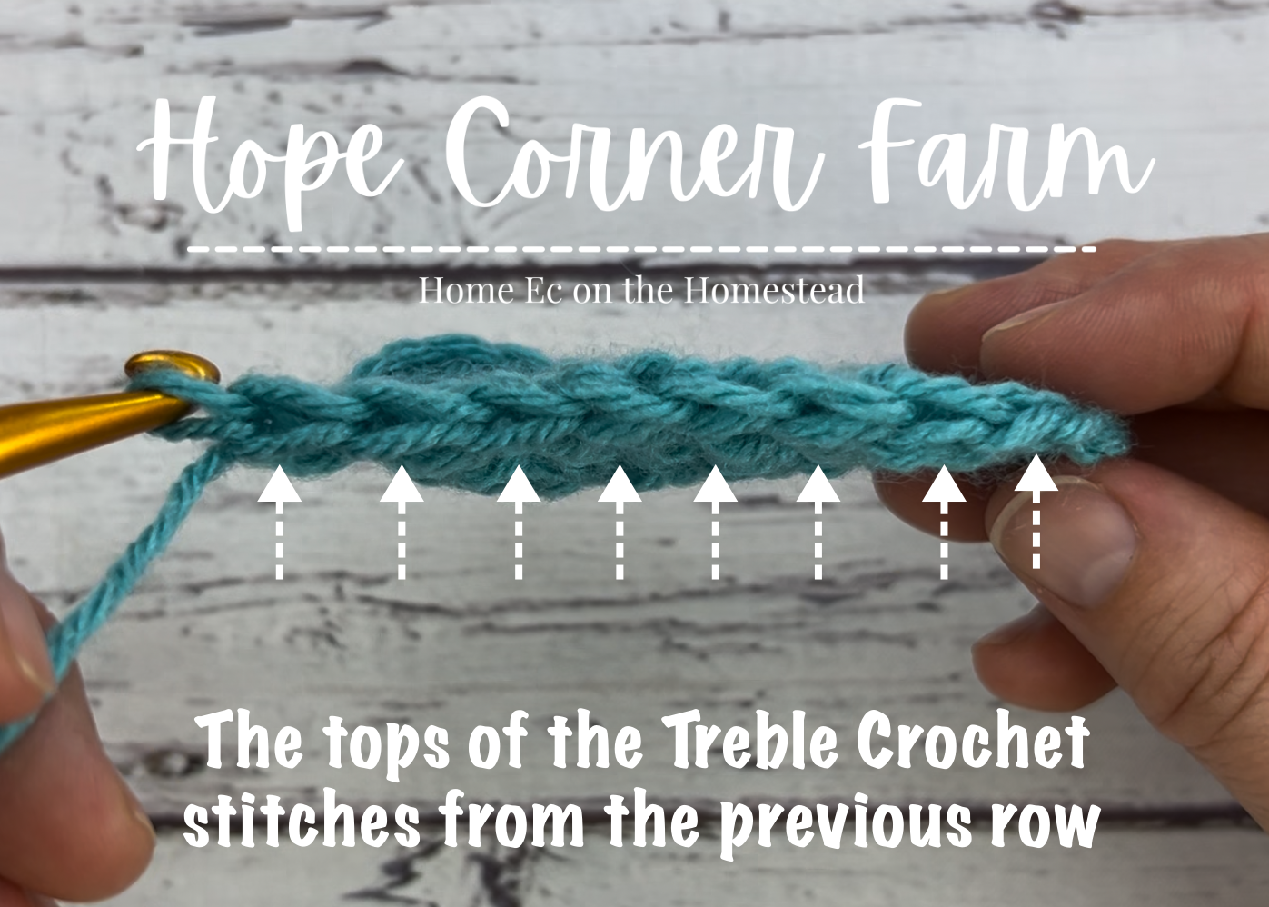 How to Treble Crochet Stitch - Hope Corner Farm
