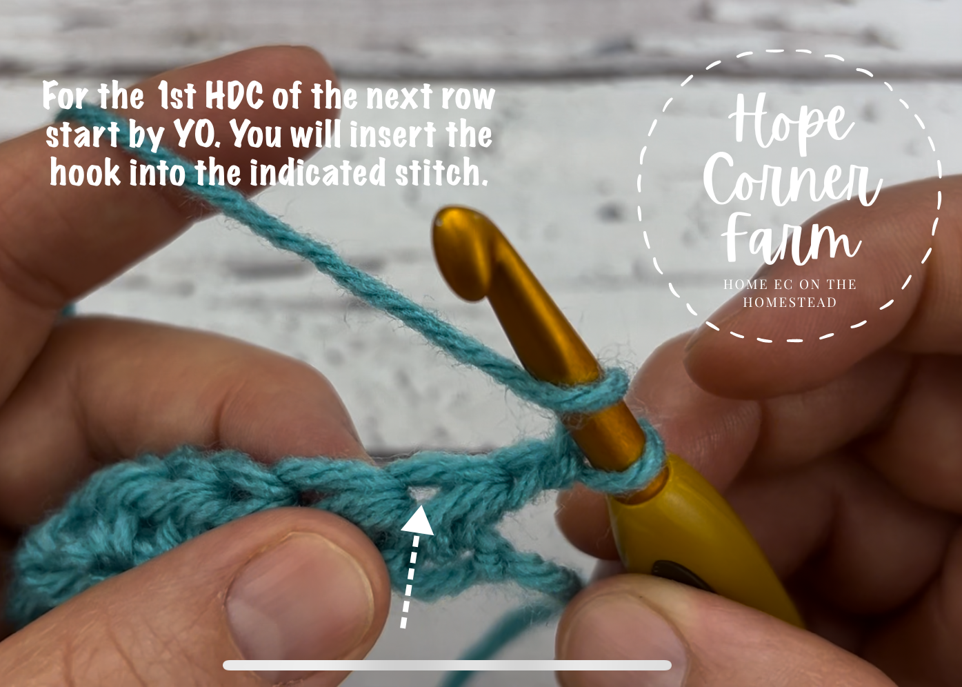 How to Half Double Crochet Stitch - Hope Corner Farm
