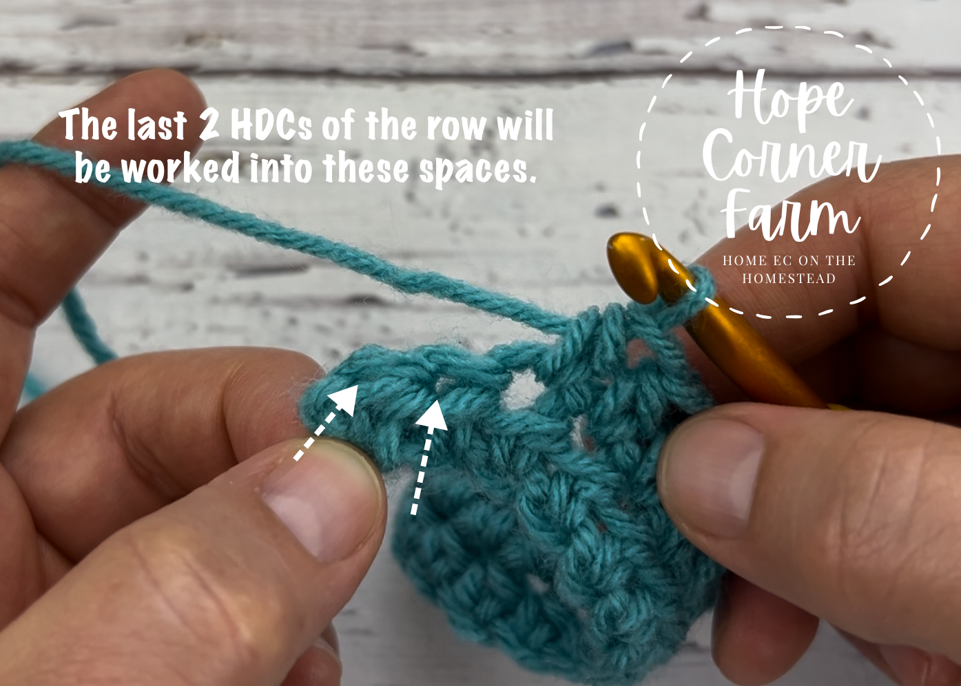 How to Half Double Crochet Stitch - Hope Corner Farm