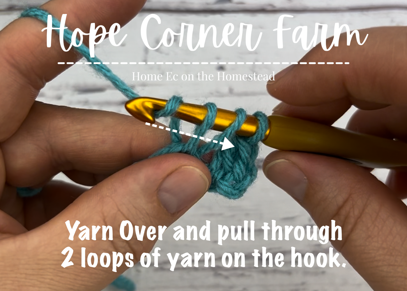 How to Double Crochet Stitch - Hope Corner Farm