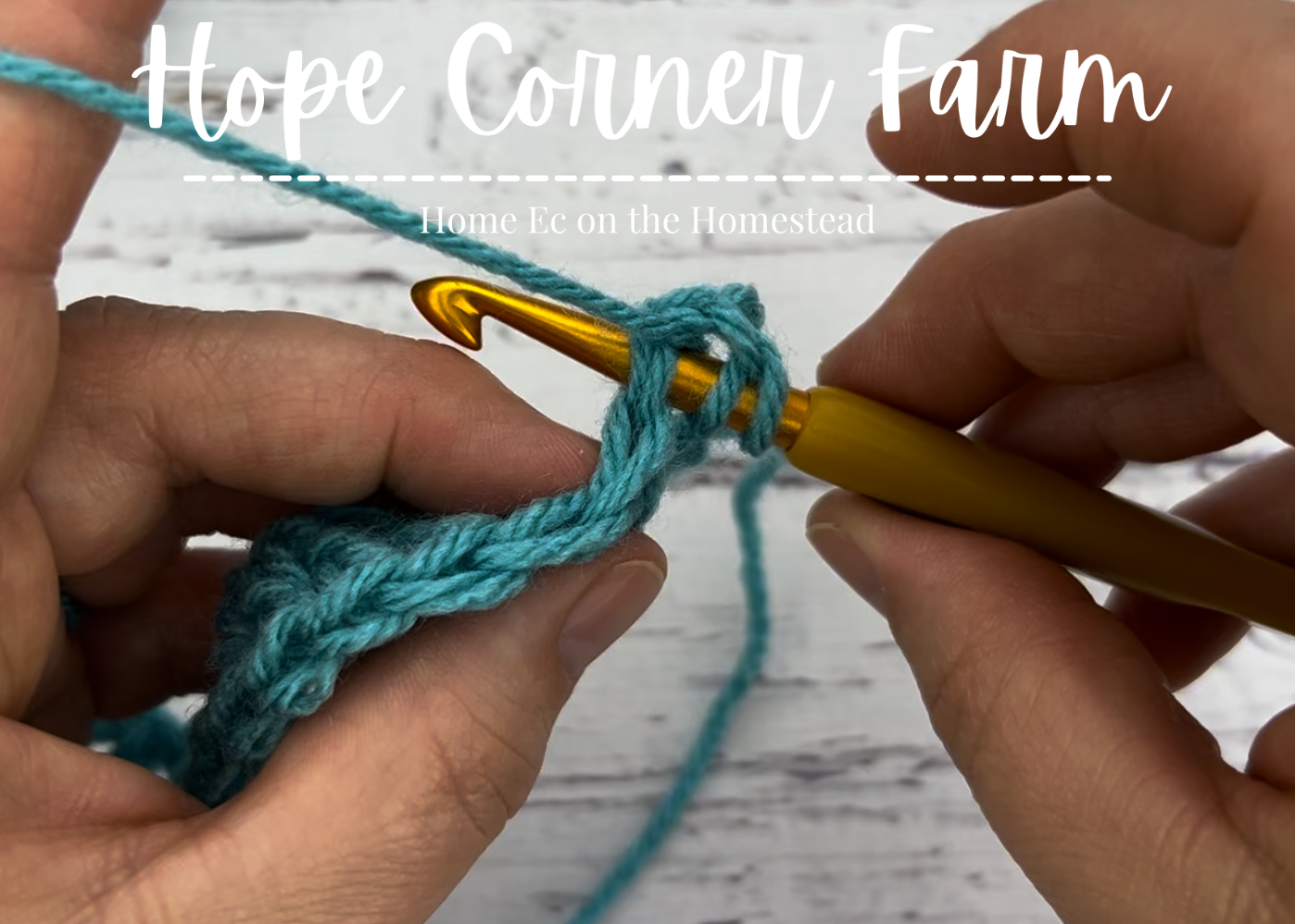How to Double Crochet Stitch - Hope Corner Farm