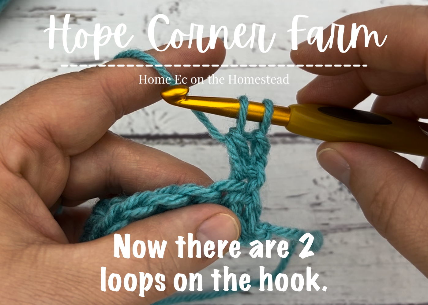 How to Double Crochet Stitch - Hope Corner Farm