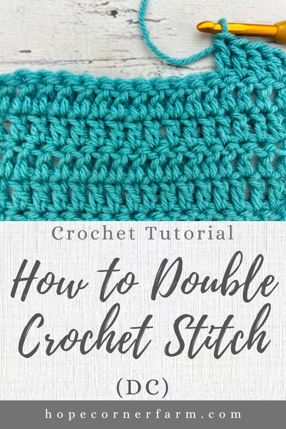 How to Double Crochet Stitch - Hope Corner Farm