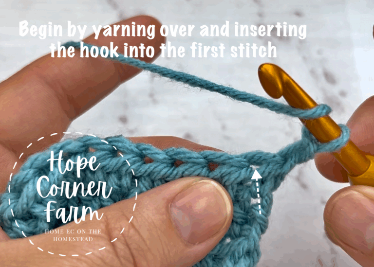 How to Half Double Crochet 2 Together (hdc2tog): Step-by-Step Tutorial ...